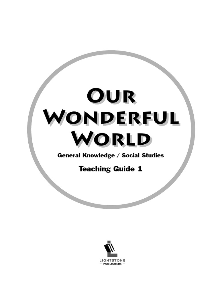 Our Wonderful World-1 (Teachers Guide) | PDF | Livestock | Pet