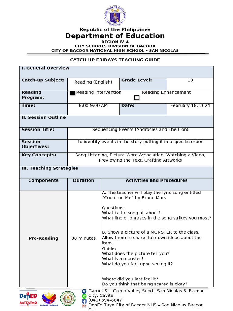 DLP For Intervention G10 Week 2 | PDF | Cognition | Behavior Modification