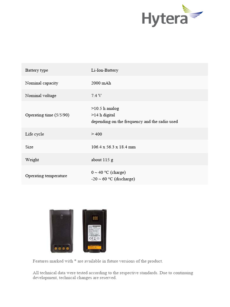 BL2008 Battery Specs for Tech Buyers | PDF