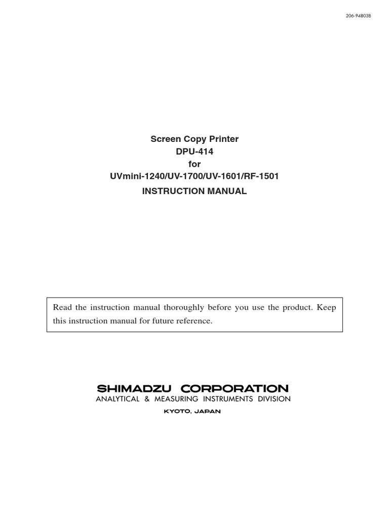 DPU-414 Screen Copy Printer - Old | PDF | Printer (Computing) | Electronics
