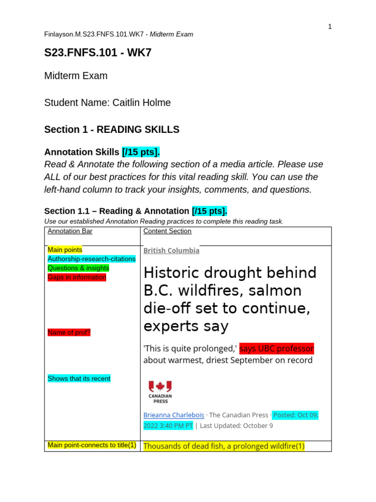 S23.FNFS.101.WK7 - The Midterm Exam - Version 2 | PDF | Meditation | Yoga