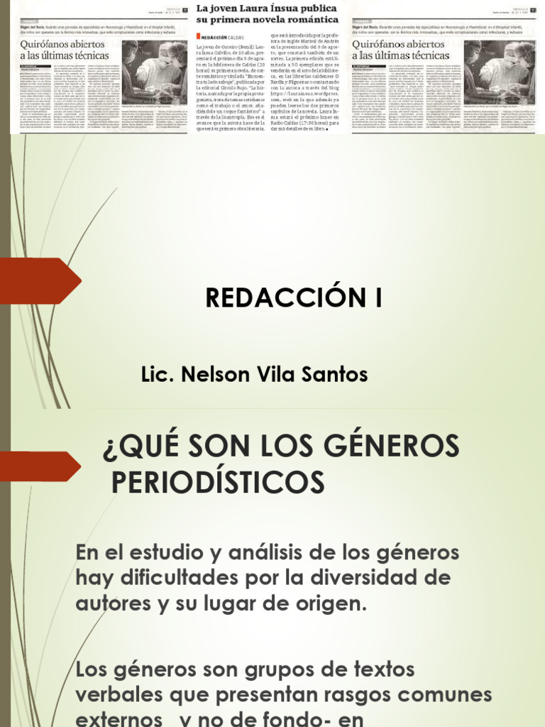 Género Informativo | PDF | Periodismo | Ensayos