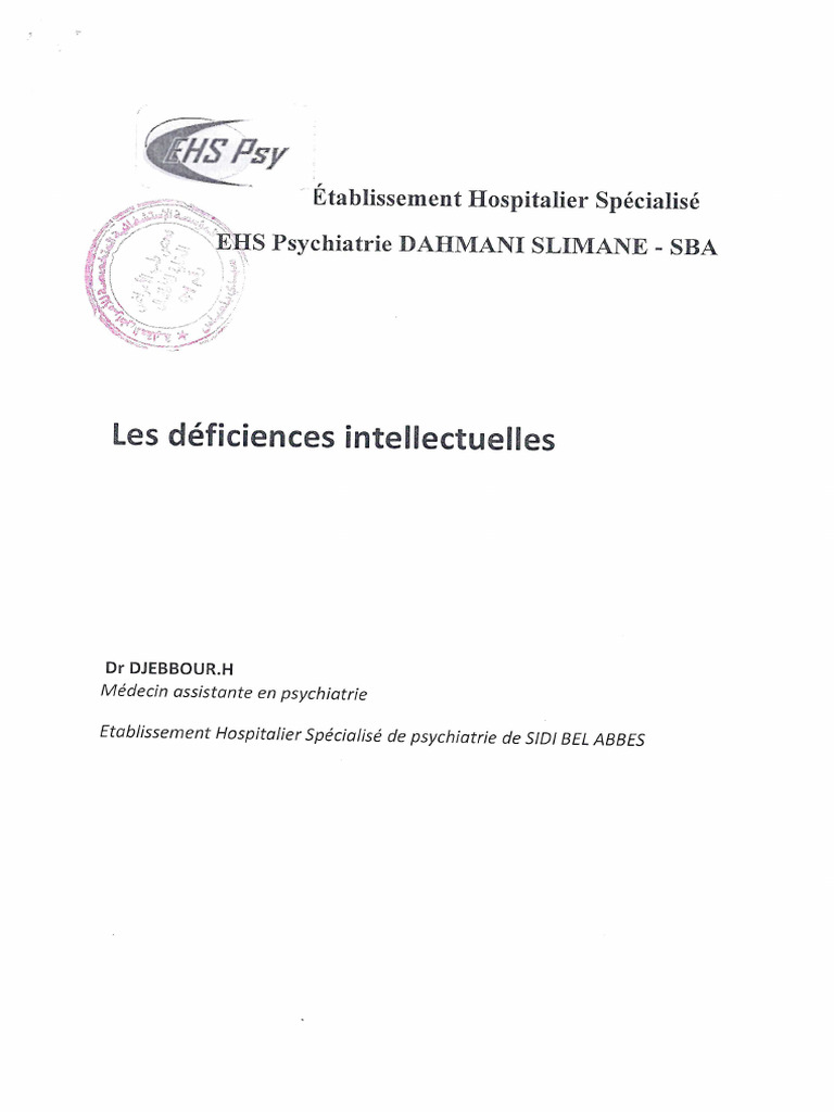 Deficience Intelectuelle | PDF