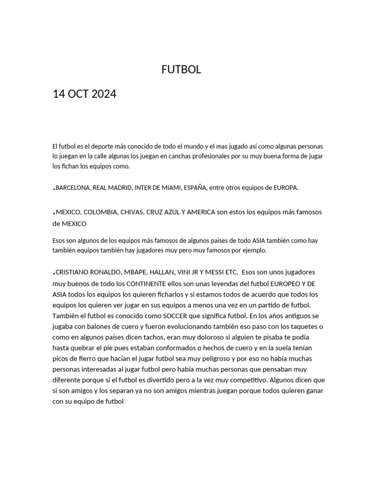 Mateo Roman | PDF | Asociación de Futbol