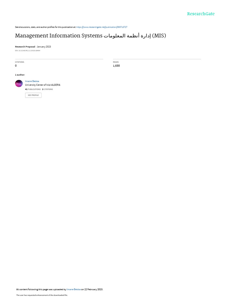 Management Information Systems | PDF