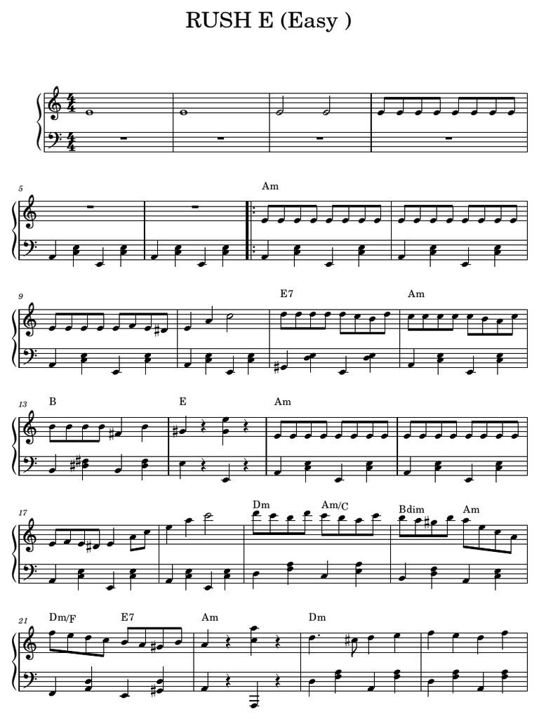 Rush e Easy Version | PDF