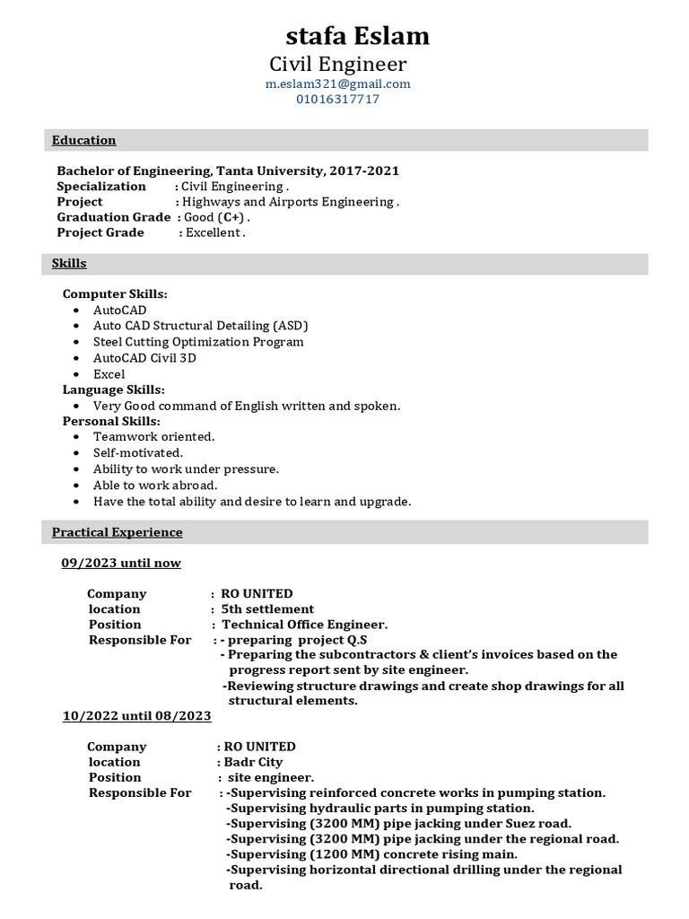 Mostafa Eslam CV | PDF | Engineering