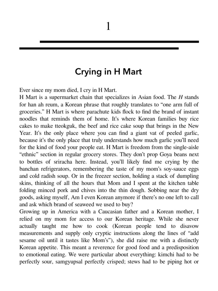 Memories Of Home At H Mart Pdf