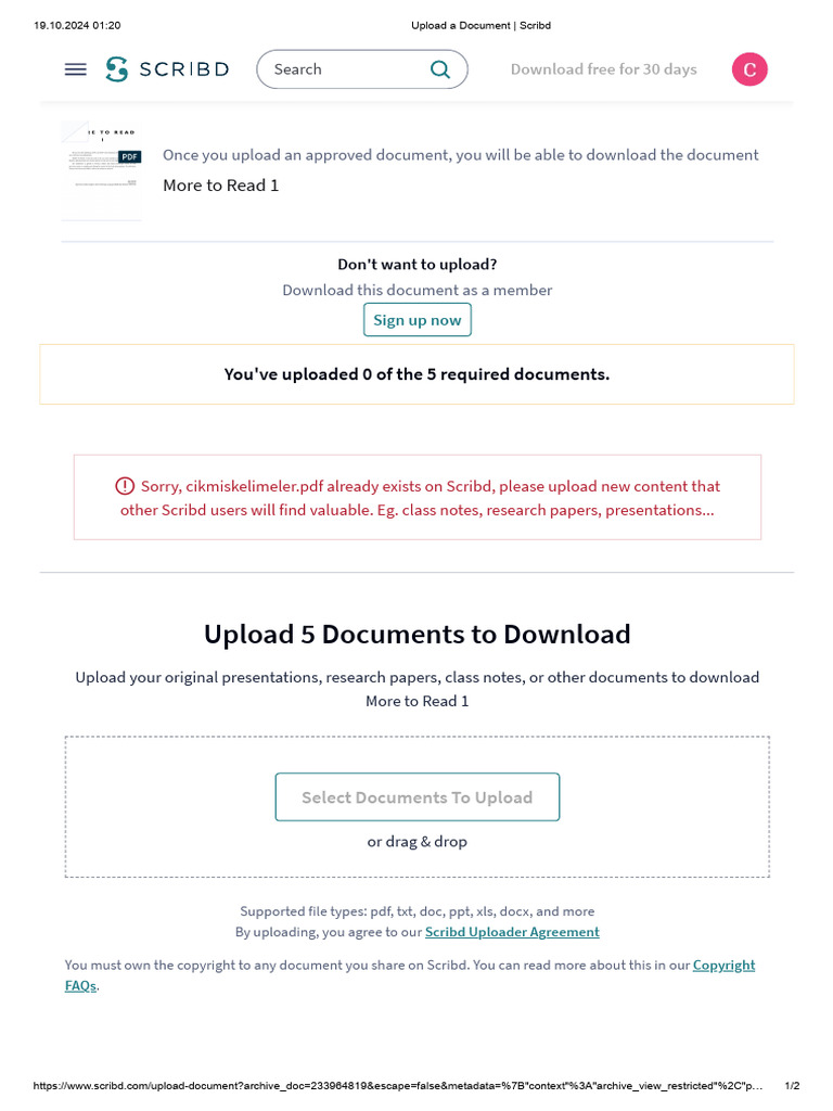Upload a Document _ Scribd | PDF | Scribd | Computing