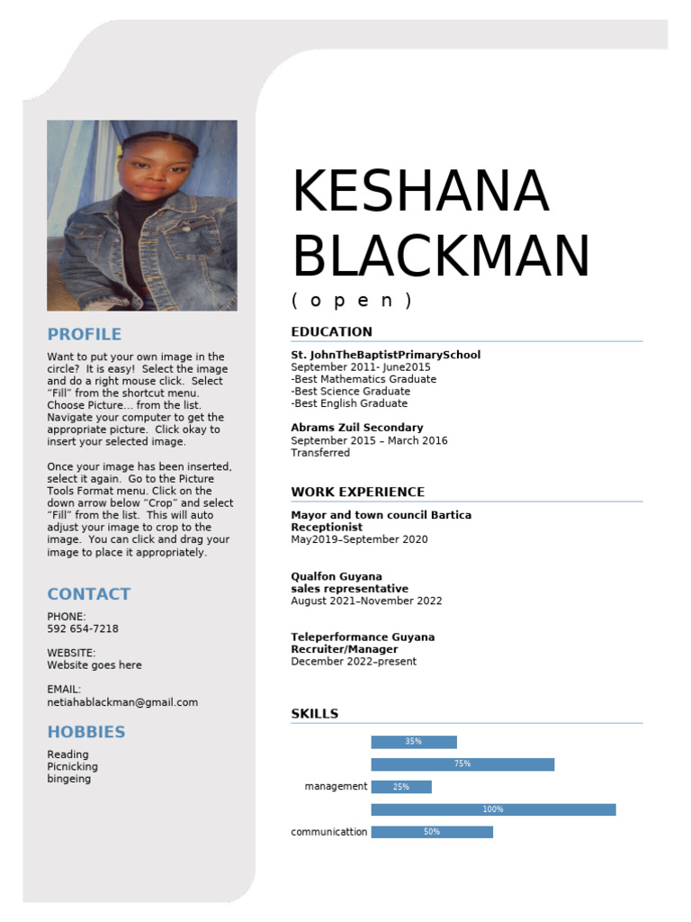 Keshana Blackman: (Open) | PDF