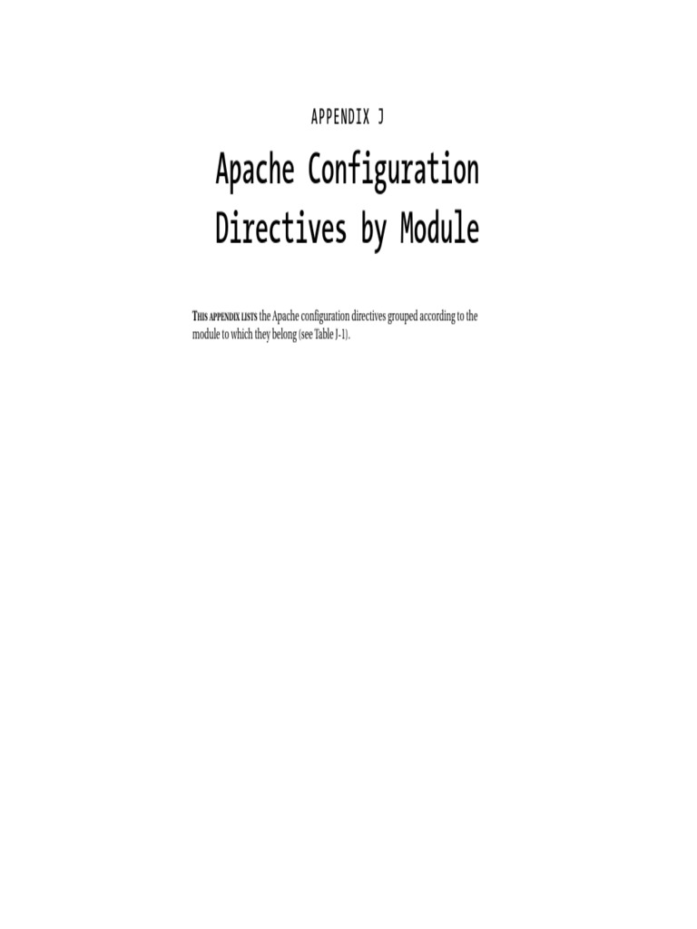 Apache Configuration Directives by Modules | PDF | Apache Http Server | Computer Data