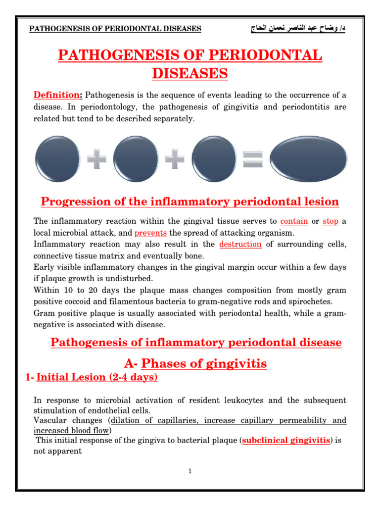 8 - Pathogenesis of Periodontal Diseases | PDF | Periodontology ...
