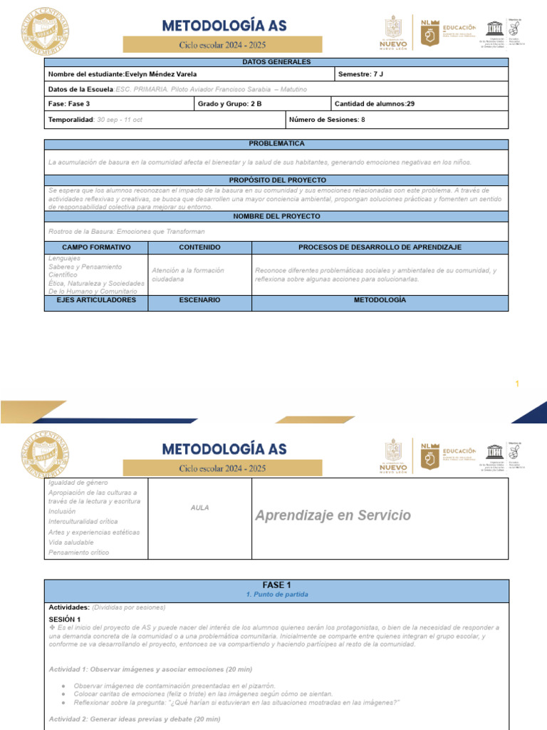 Formato de Planeación - As - EnMFM | PDF | Las emociones | Evaluación