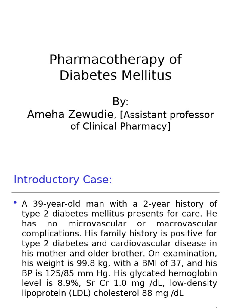 Diabetes Mellitus Pharmacotherapy Guide | PDF | Diabetes | Diabetes ...