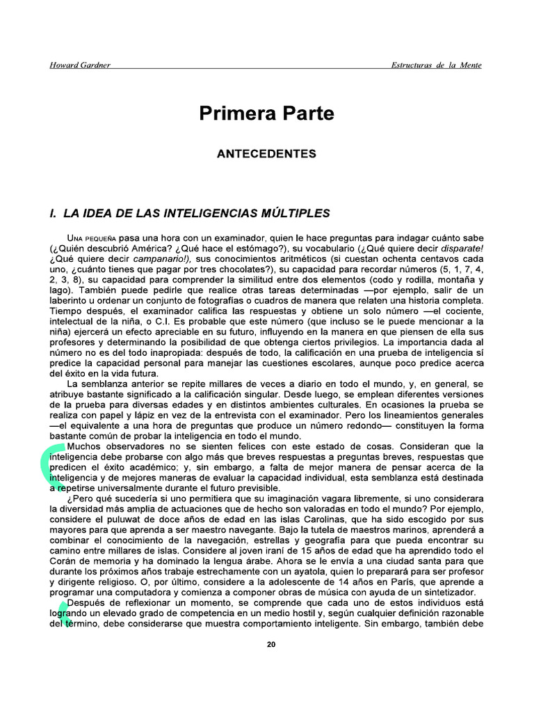 Psico Inteligencias Multiples Gardner-1 | PDF
