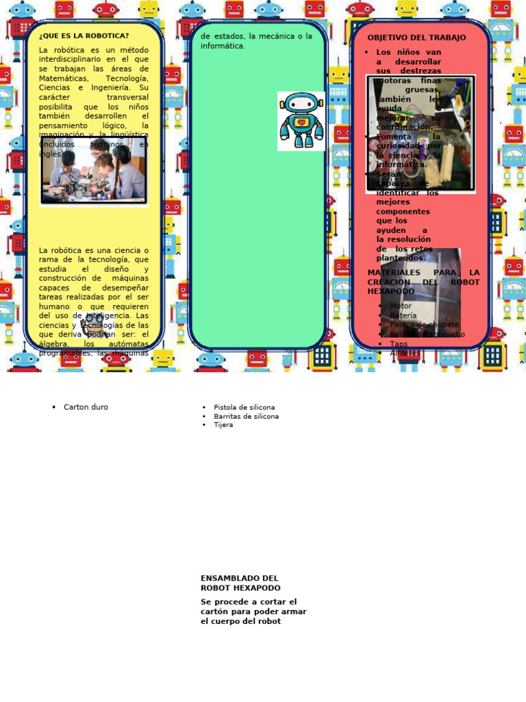 Triptico Robot | PDF | Robot | Robótica