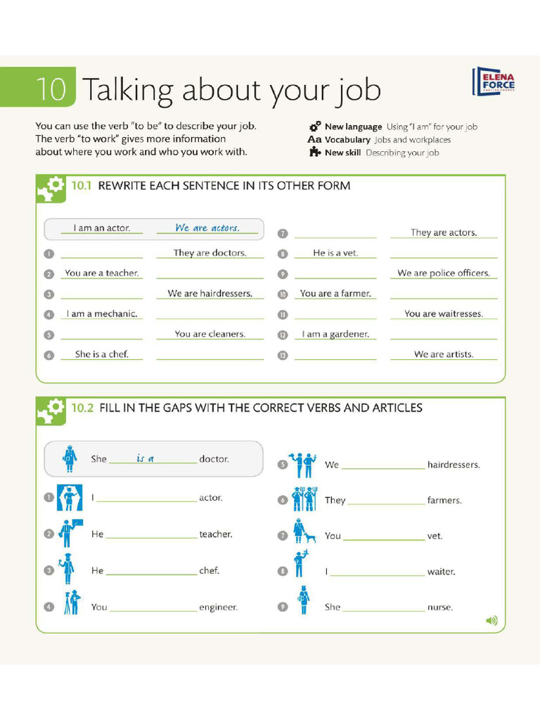 10) B. Level 1 Beginner - Talking About Your Job | PDF