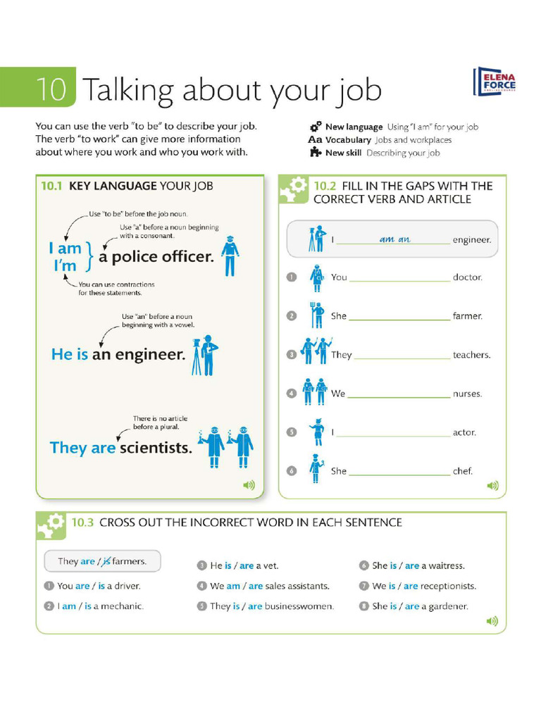 10) A. Level 1 Beginner_Talking about Your Job | PDF