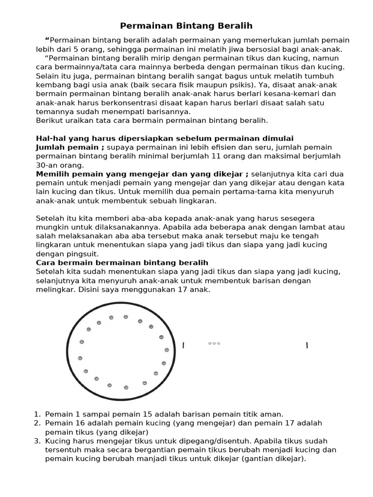 Cara Bermain Permainan Bintang Beralih | PDF