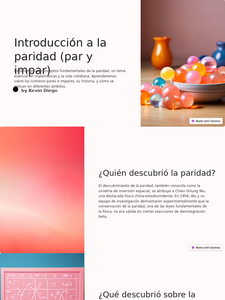 Introduccion a La Paridad Par y Impar | PDF | Física | Simetría