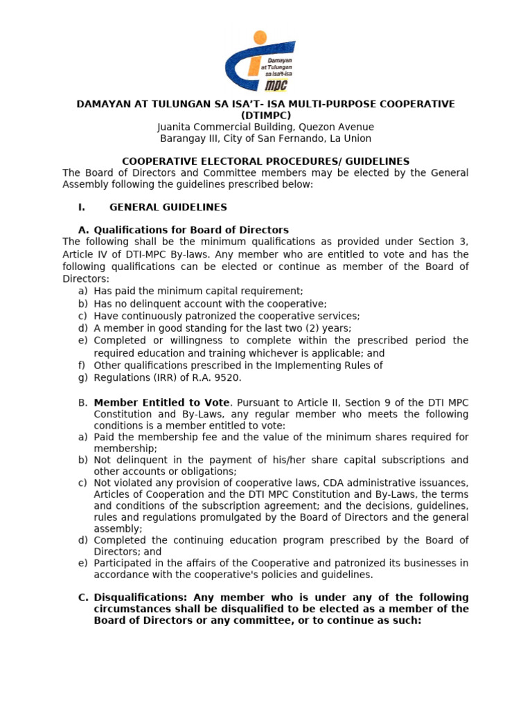 ELECTION-GUIDELINES-2023 | PDF | Voting | United Nations General Assembly