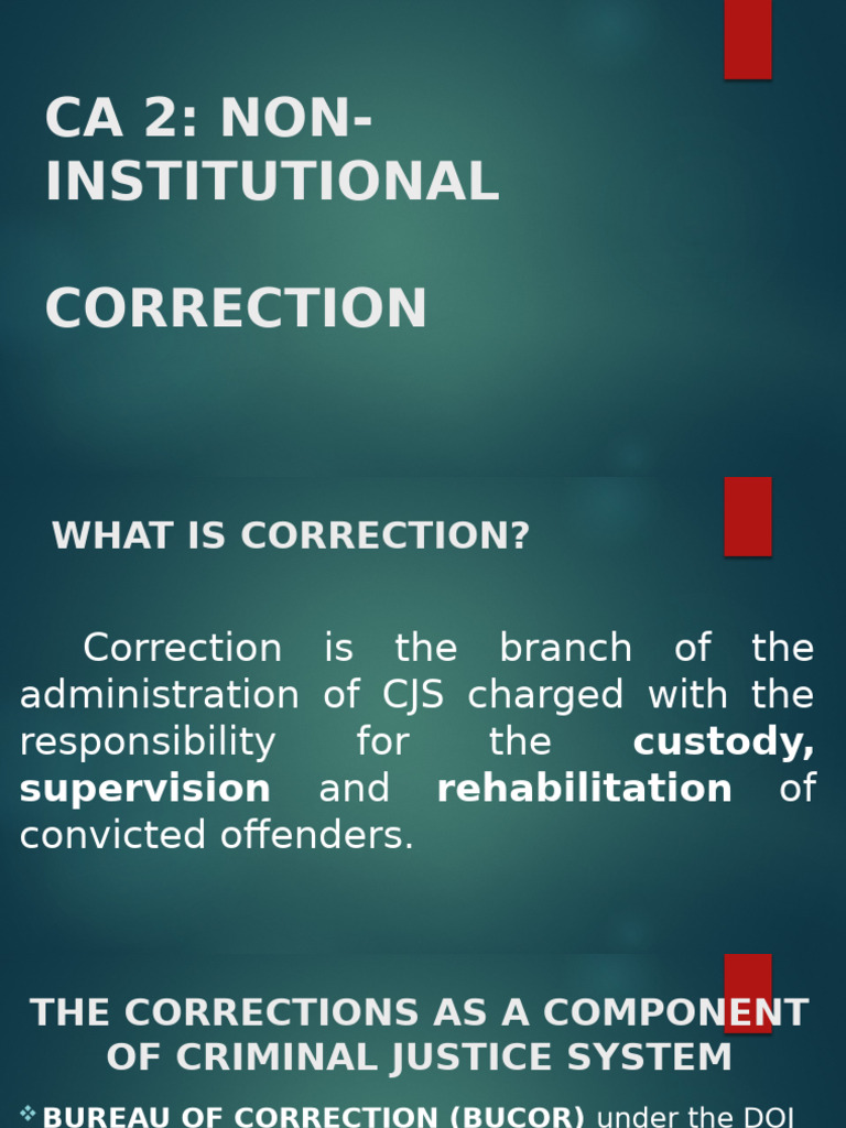 CA2 presentation | PDF | Probation | Parole