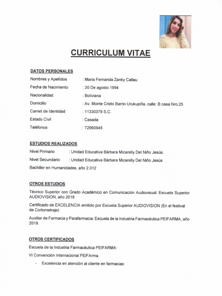 CV Fernanda Zanky | PDF