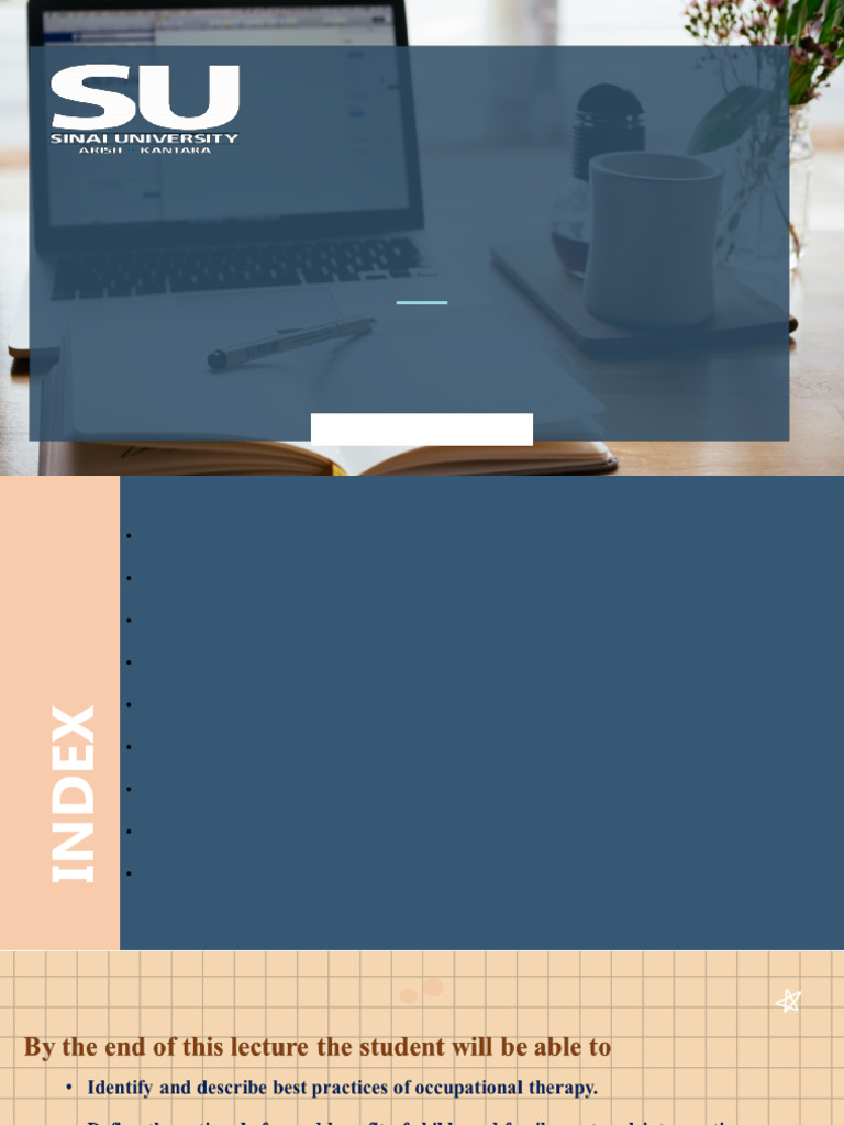 Ot Lecture 2 Fall 2024 | PDF | Occupational Therapy | Inclusion (Education)