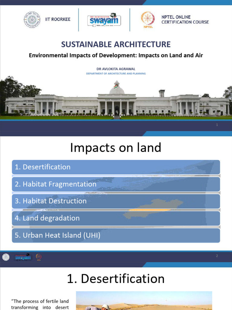 Lecture 07 Environmental Impacts of Development Impacts On Land and Air ...