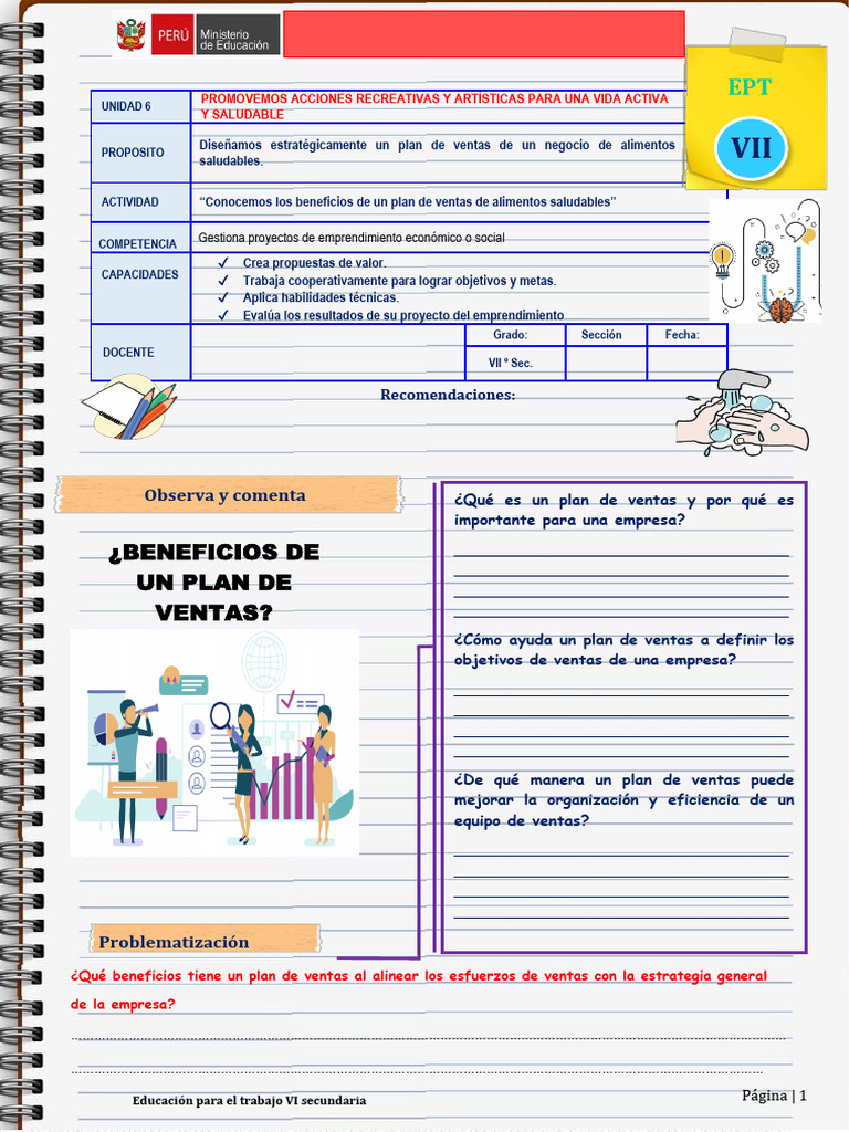 Viiº Ficha Ept. Unid 06 - Actv 03 | PDF | Marketing | Indicador de ...