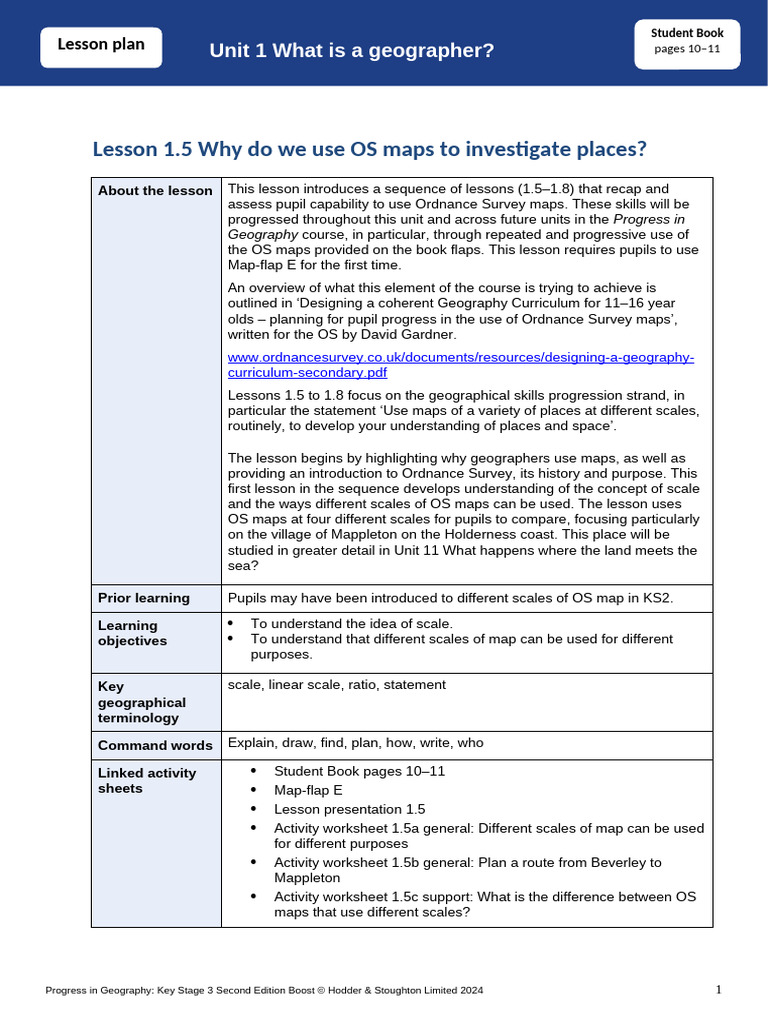 1.5 Lesson plan | PDF | Ordnance Survey | Map