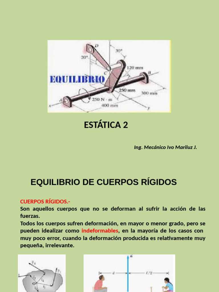 ESTÁTICA 2 Momento de Fuerza | PDF | Vector Euclidiano | Fuerza
