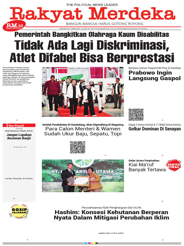 Koran RAKYAT MERDEKA Jumat 18 Okt 2024 | PDF