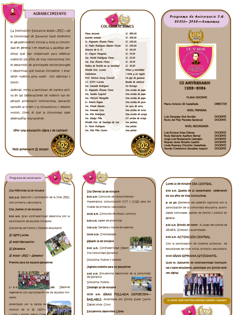 Programa Aniversario 2024 | PDF