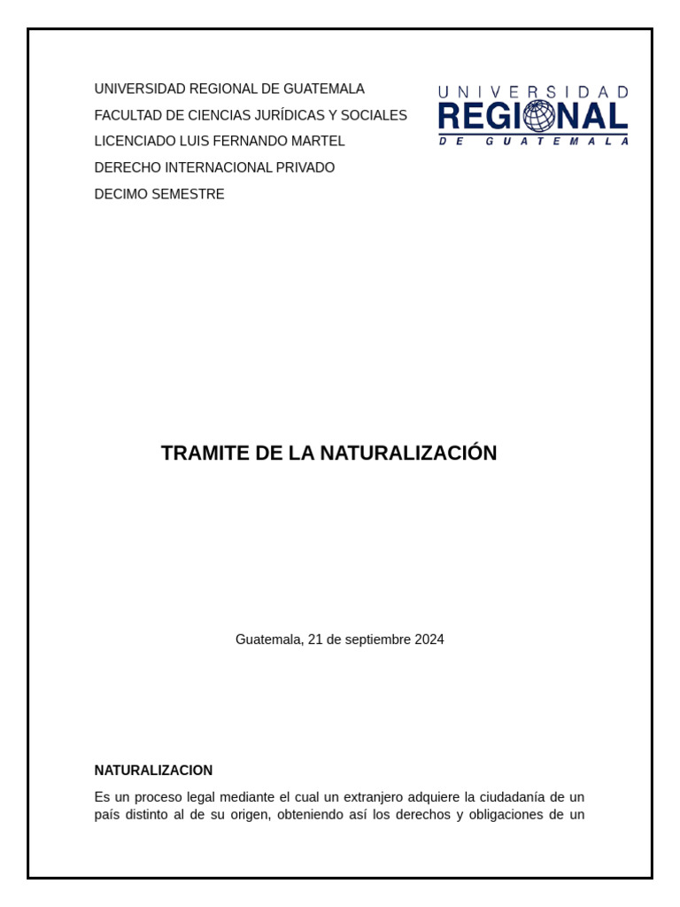 Tramite de nacionalizacion | PDF | Naturalización | Guatemala Tramite de nacionalizacion | PDF | Naturalización | Guatemala