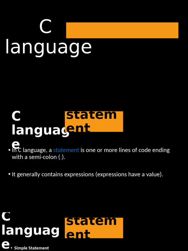 Lesson 5-C Lang - Control Statements - Part 1 | PDF | Computing | Software Engineering