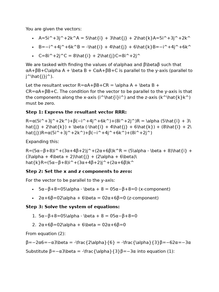 Vectors Problem 1 | PDF | Computers