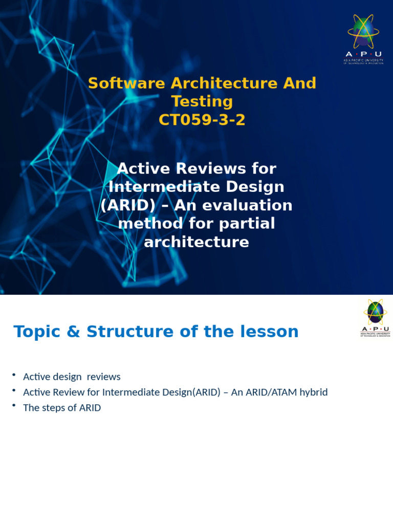 Week 10 - ARID - Active Reviews For Intermediate Design | PDF ...