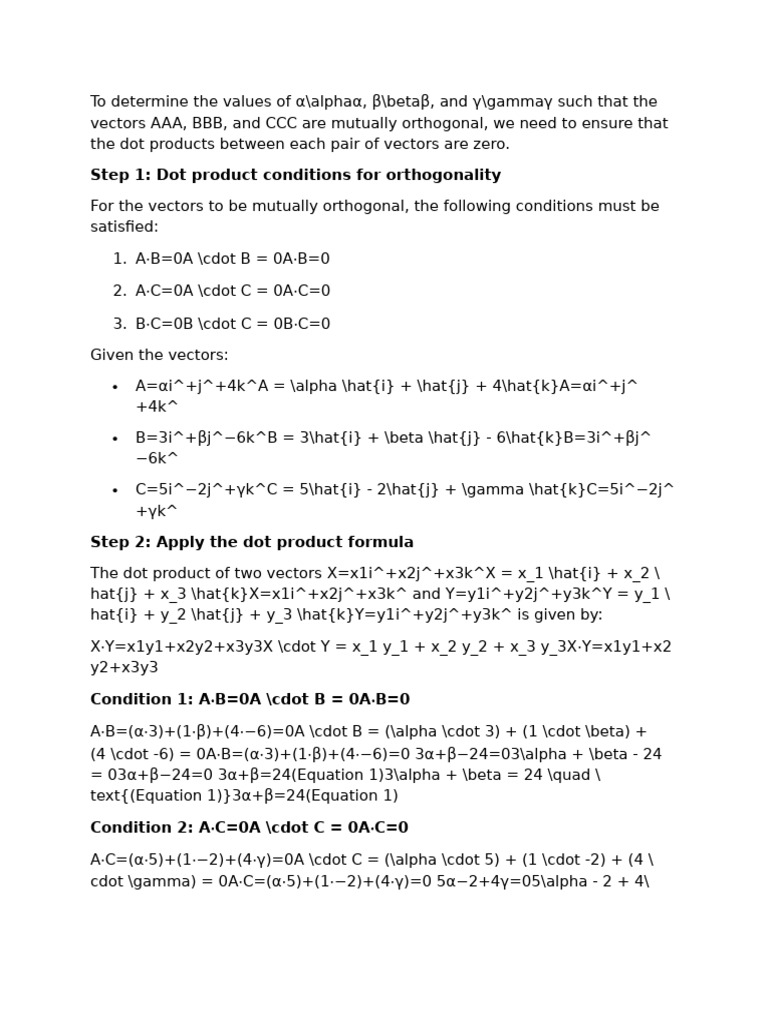 Vectors Problem 2 | PDF | Linear Algebra | Mathematical Analysis