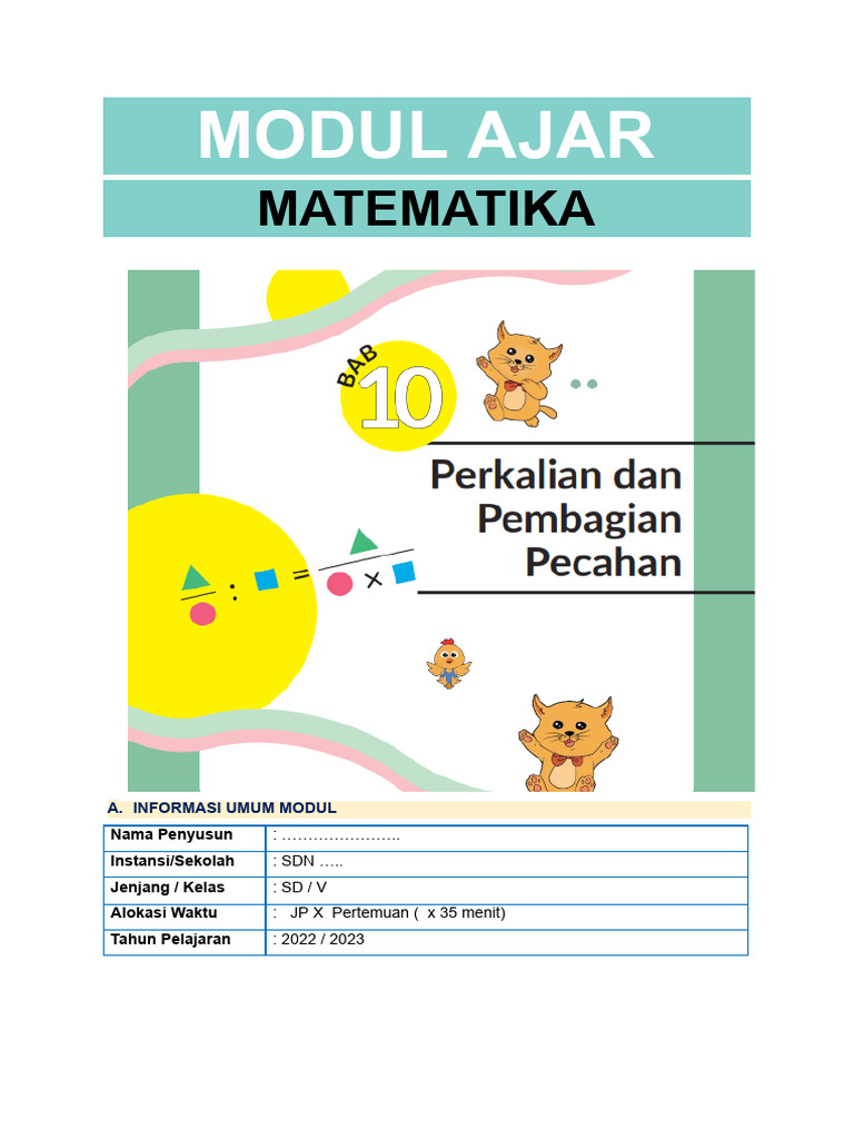 BAB 10 - MA Matematika Kls 5 | PDF | Metode & Bahan Ajar
