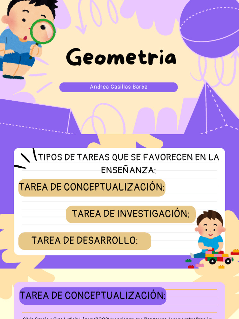 Tipos de Tareas en Geometría Educativa | PDF | Enseñando | Geometría