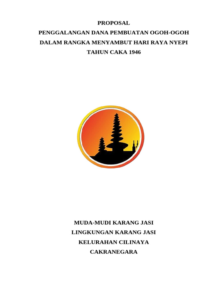 Proposal Ogoh-Ogoh Karang Jasi 2024 | PDF | Agama & Spiritualitas