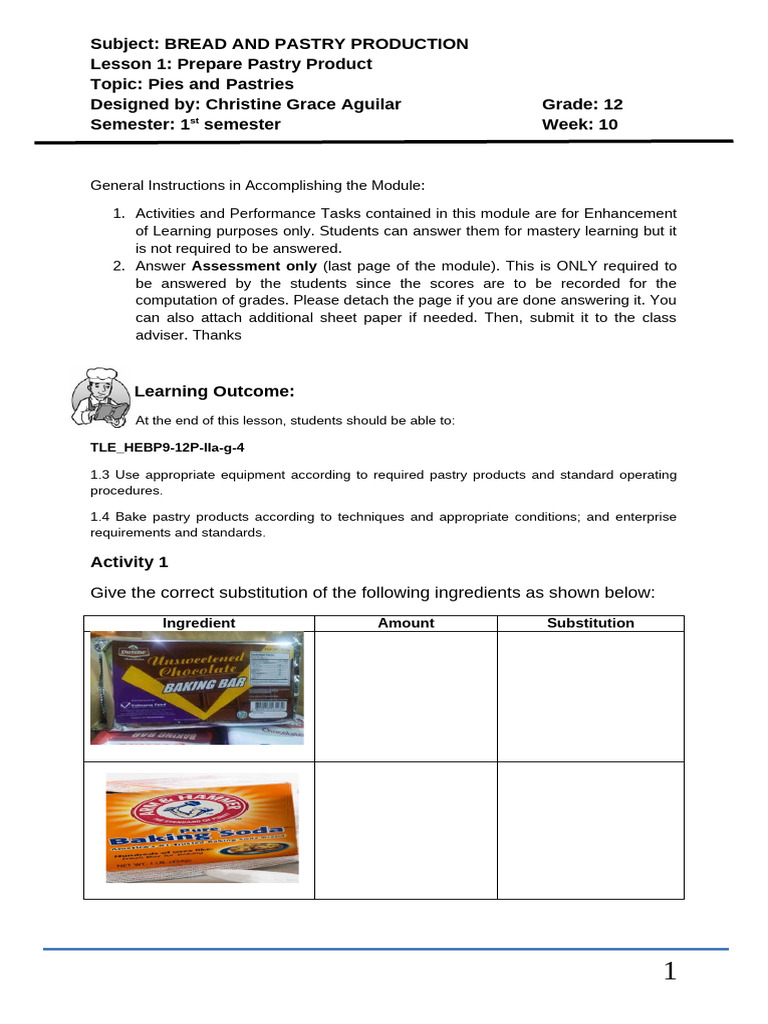 2nd Quarter Week 10 Pies and Pastries | PDF | Desserts | Baked Goods