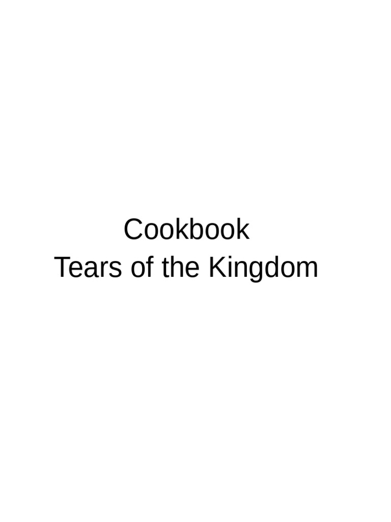 TOTK Cookbook: Recipes & Elixirs | PDF | Asian Cuisine | Food And Drink