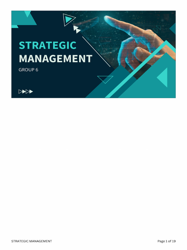 STRATEGIC MANAGEMENT | PDF