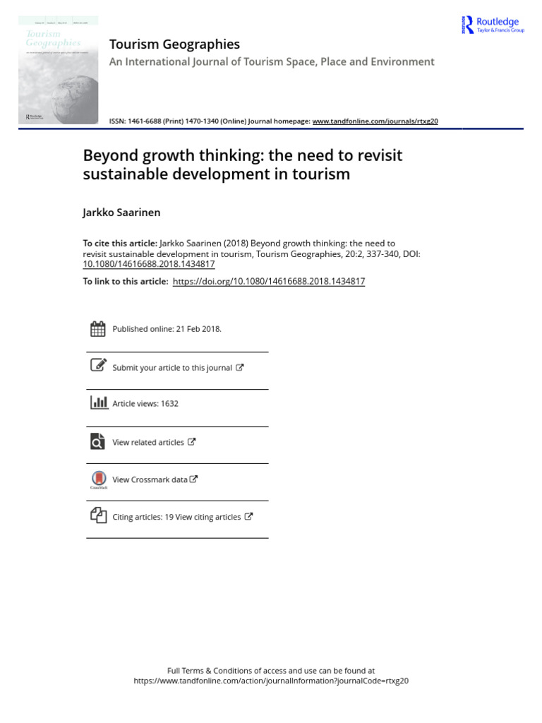 Beyond Growth Thinking The Need To Revisit Sustainable Development in ...
