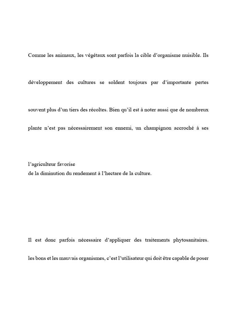 Protection des cultures : enjeux et stratégies | PDF | Antiparasitaire ...