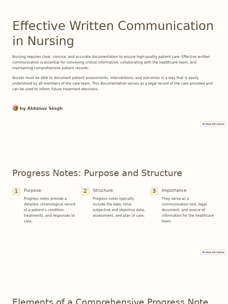 Effective Written Communication in Nursing | PDF | Nursing | Health Care