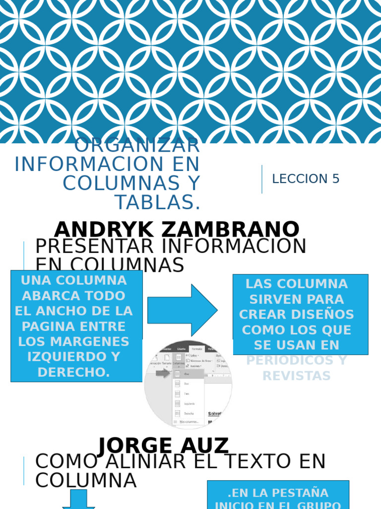 Columnas y Tablas: Guía Práctica | PDF