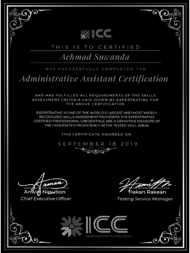 AdministrativeAssistant Certified | PDF